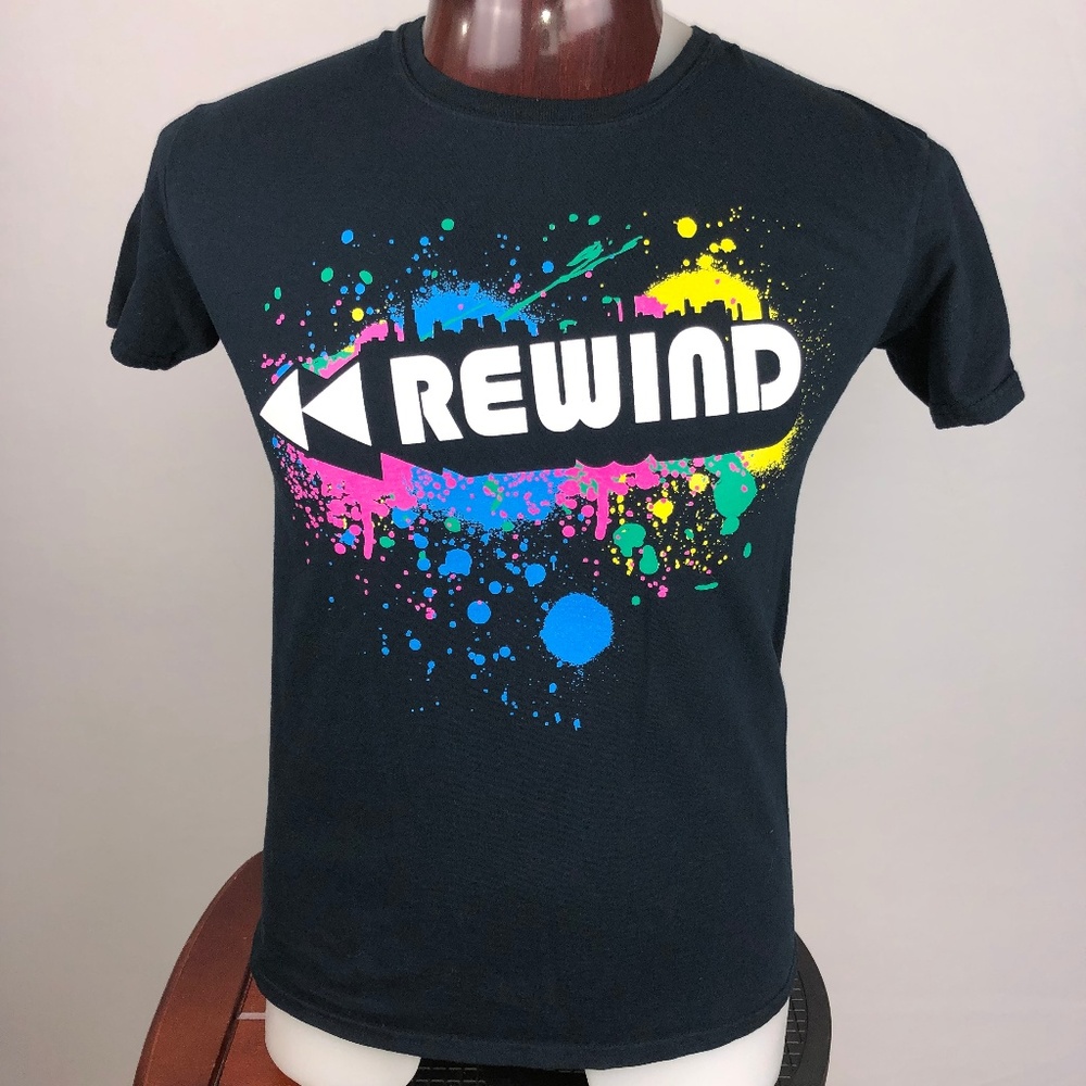 Chicago's Rewind 100.3 Radio T Shirt 80's Music - Gem